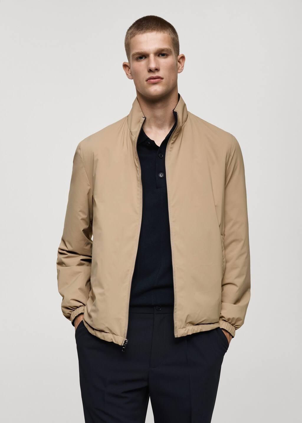 Mango Navy Reversible Water-Repellent Jacket | Azadea UAE