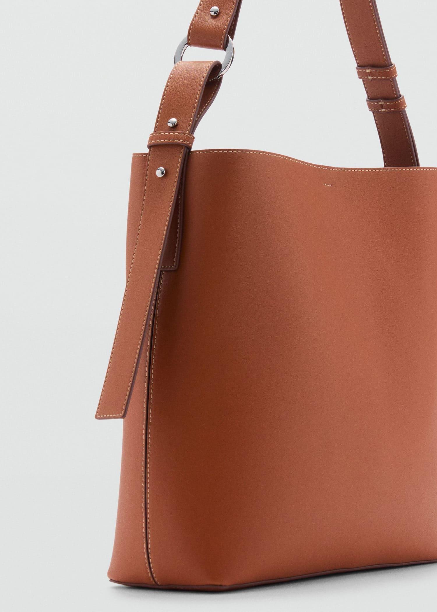 تسوق Brown Short Handle Shopper Bag Mango | أزاديا الإمارات العربية المتحدة