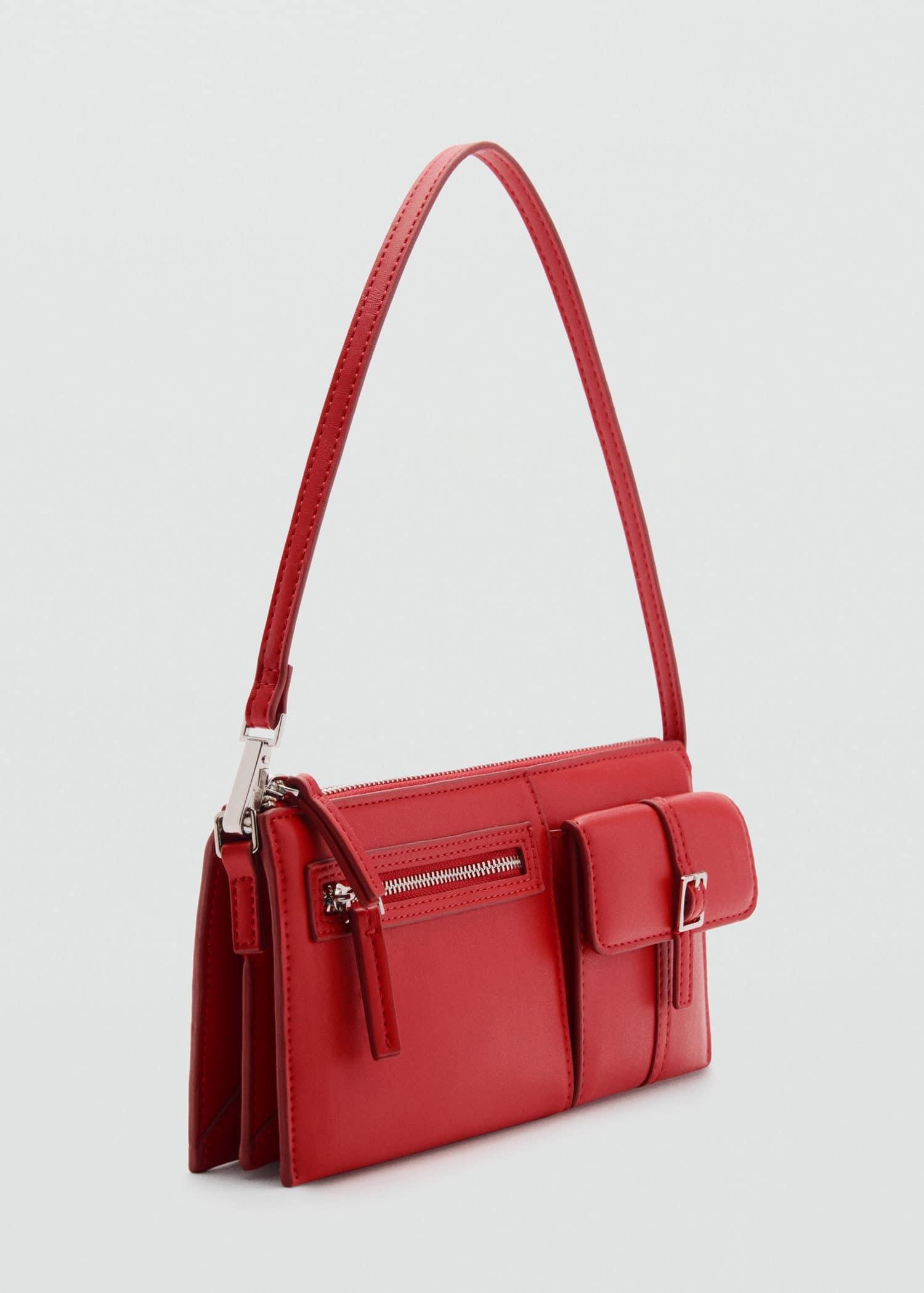 Mango Red Shoulder Bag With Pockets | Azadea UAE