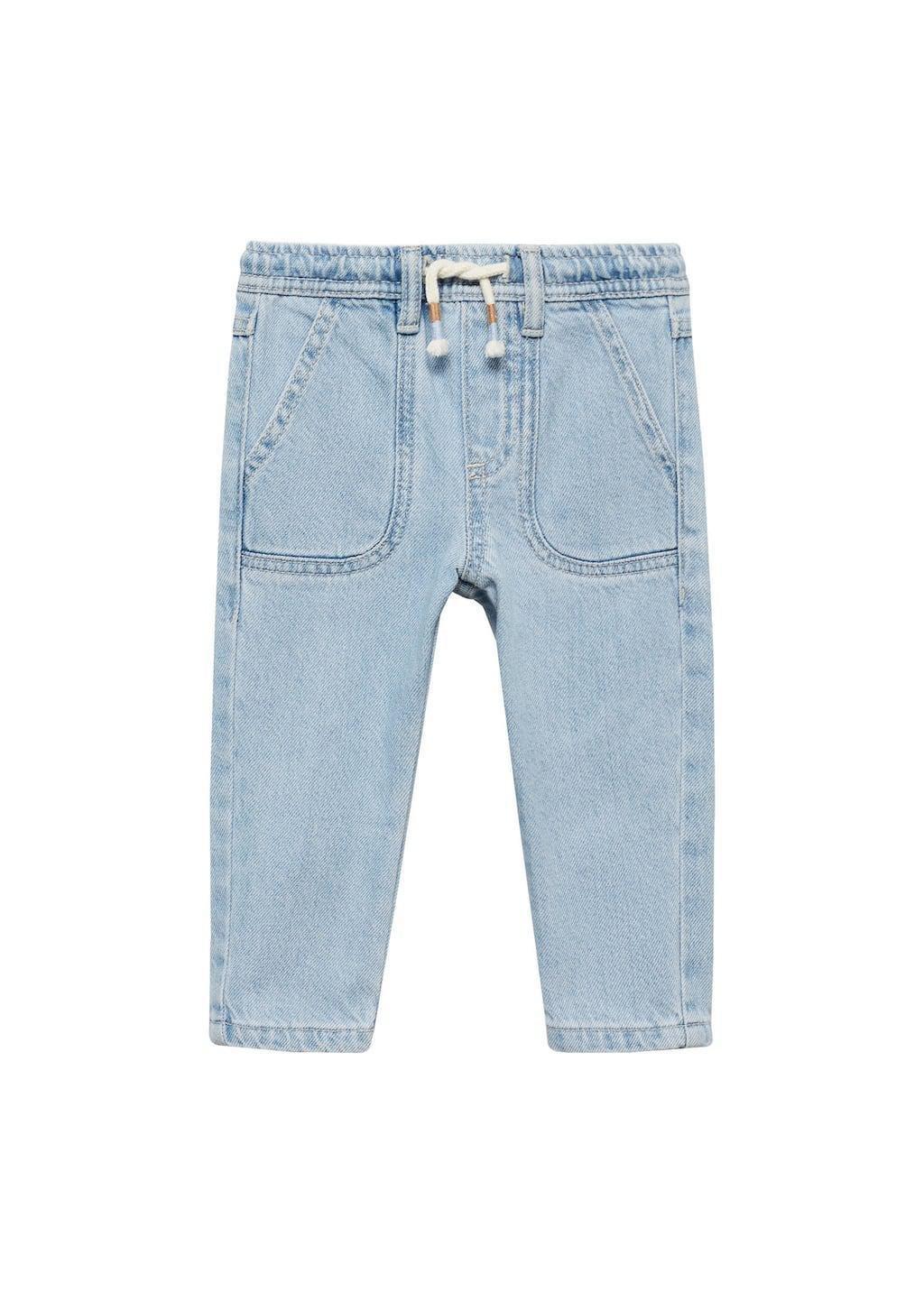 Mango open blue Jeans with elastic waist and pockets, Baby Boy | Azadea UAE