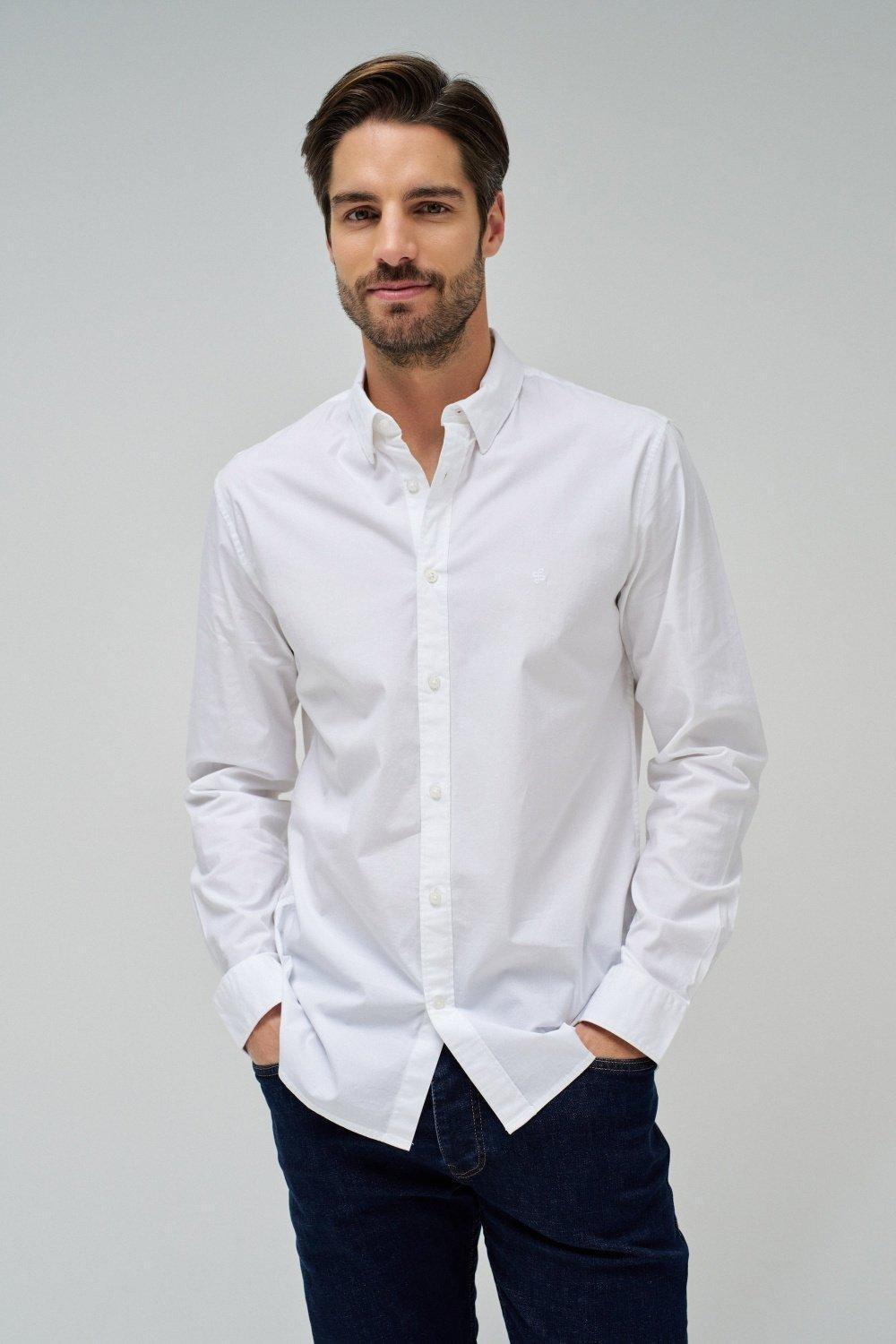 Salsa Jeans White Plain Shirt | Azadea Kuwait