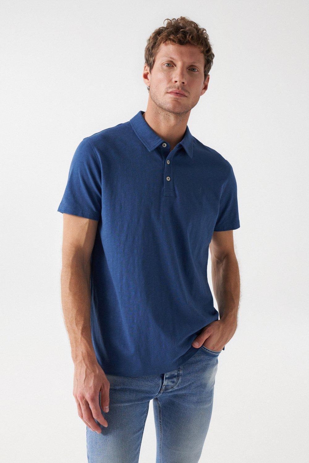 Salsa Jeans Blue Polo Shirt With Salsa Logo | Azadea UAE