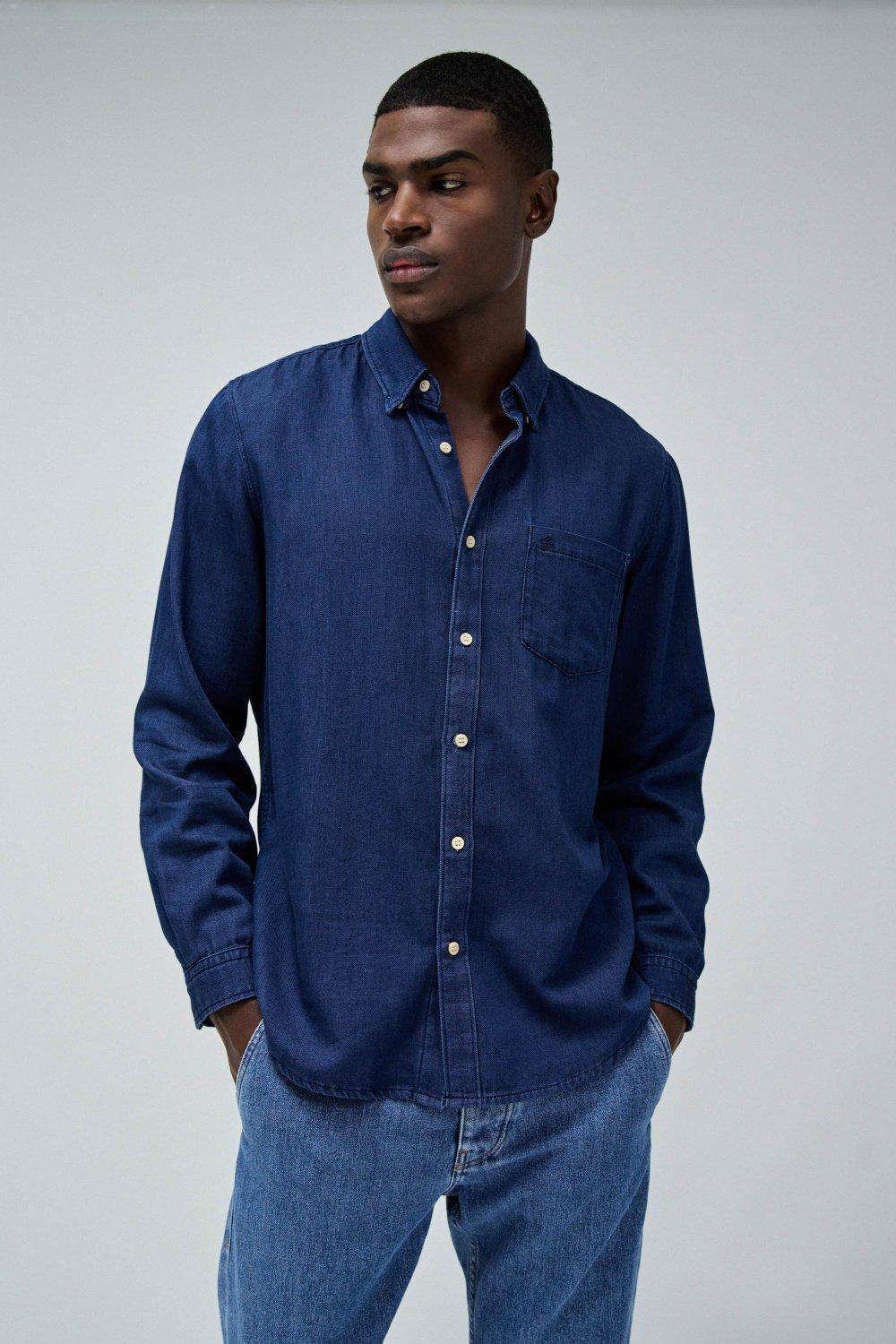 Salsa Jeans Blue Regular Fit Denim Shirt | Azadea UAE