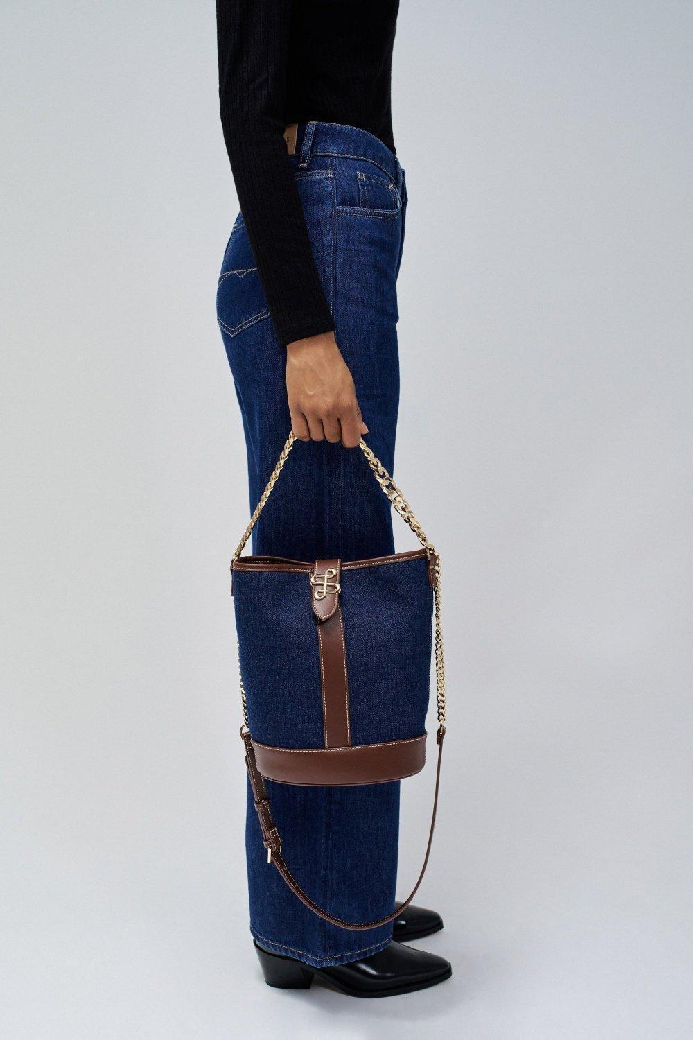 Salsa Jeans Blue Denim Bucket Bag | Azadea UAE
