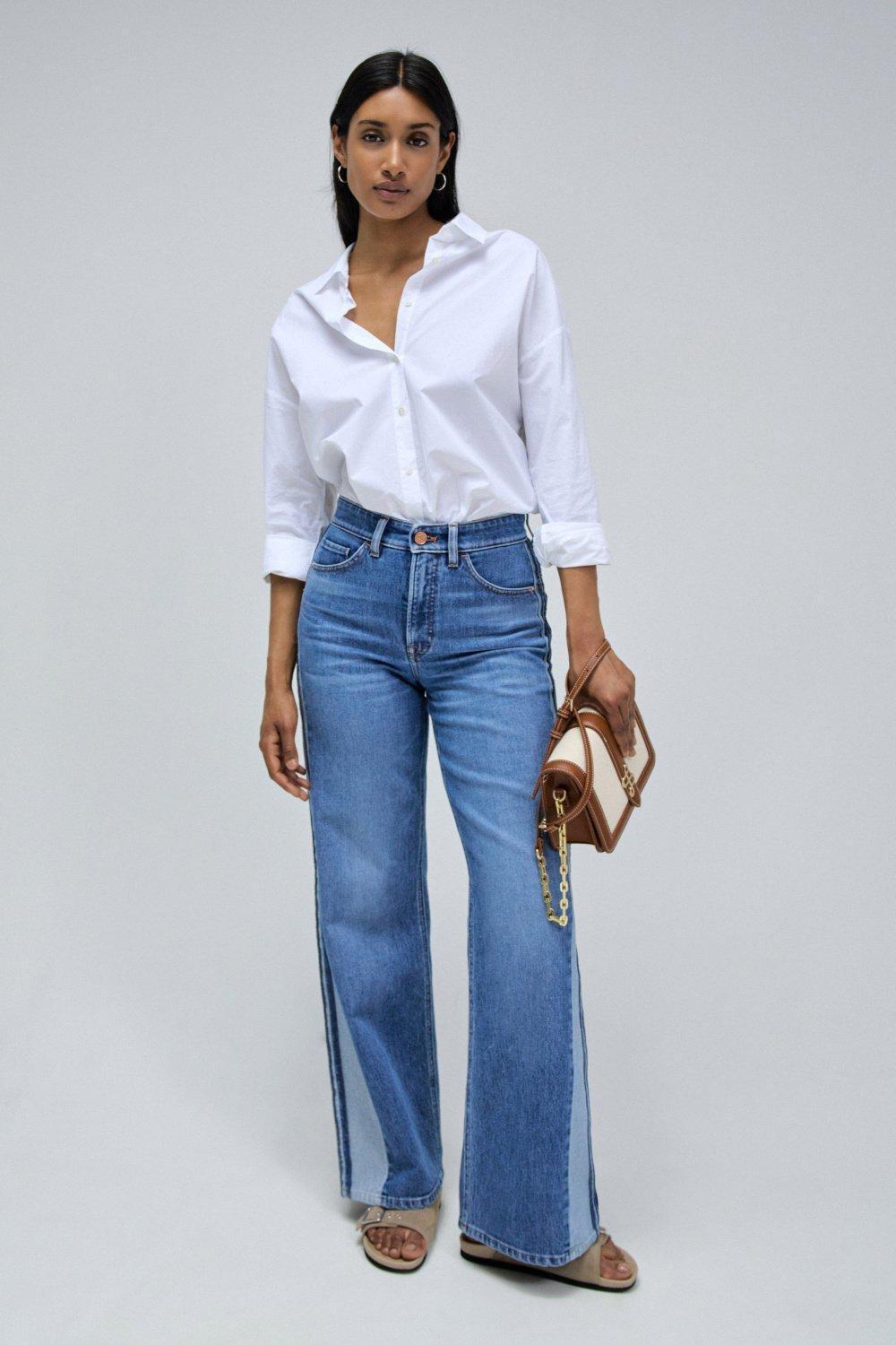 تسوق Blue Push In Wide Leg Jeans Salsa Jeans | أزاديا الإمارات العربية ...