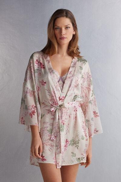 تسوق Pink Secret Garden Satin Kimono Intimissimi أزاديا الإمارات العربية المتحدة