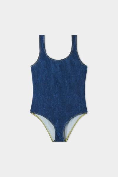 تسوق DENIM PRINT Girls’ Denim One-Piece Swimsuit Tezenis | أزاديا ...