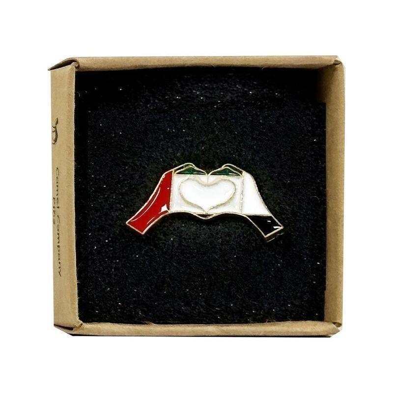 CAMEL COMPANY Camel Company Hand Heart Flag Metal Pins | Azadea UAE