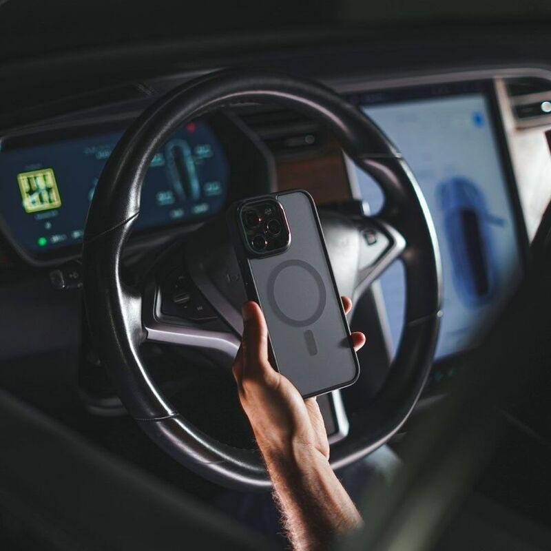 تسوق Blupebble Hybrid Matte Case Compatible with Magsafe iPhone 16 Pro 6.3-Inch - Black ...