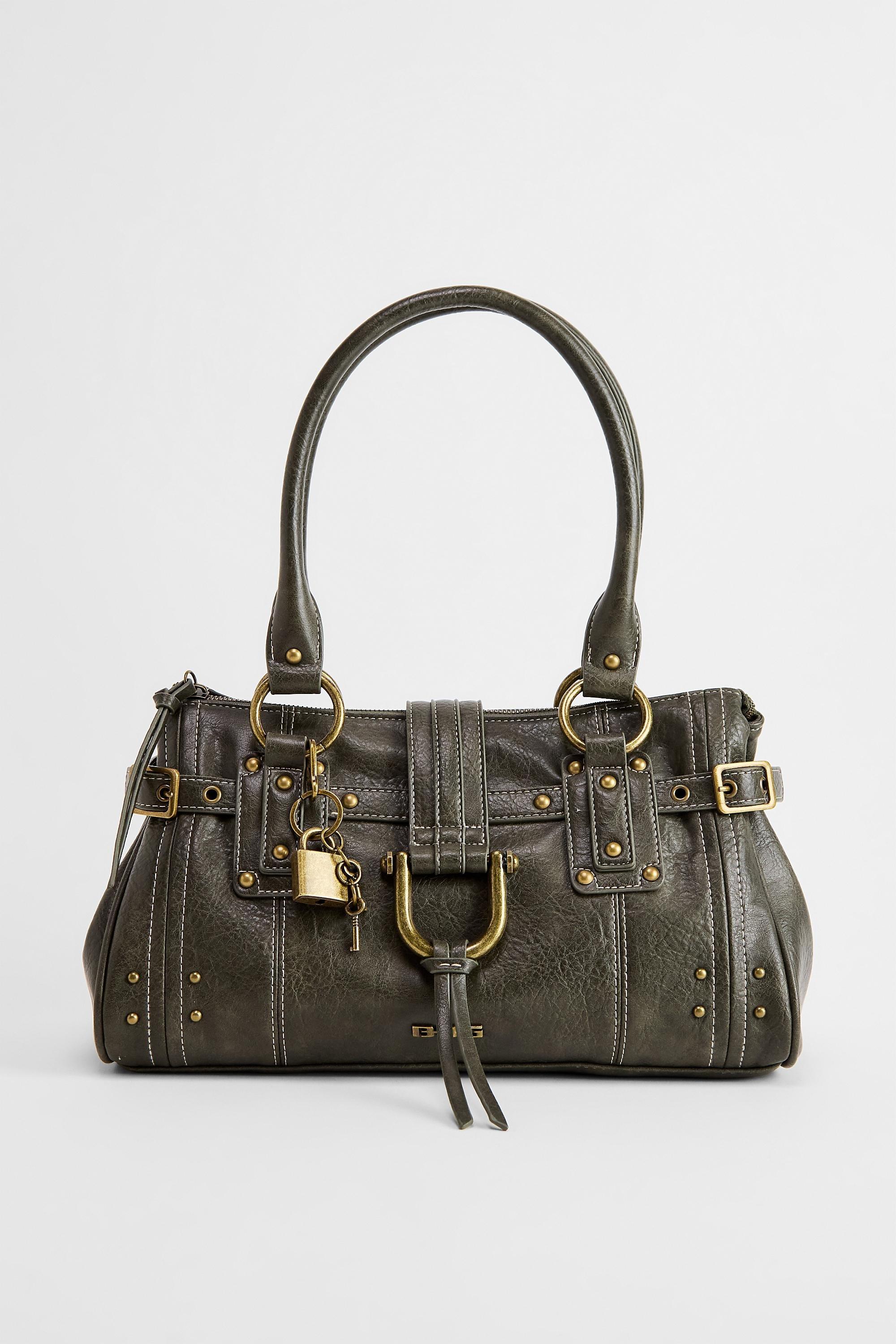 Urban Outfitters Khaki Bdg Karlie Lock Shoulder Bag | Azadea UAE