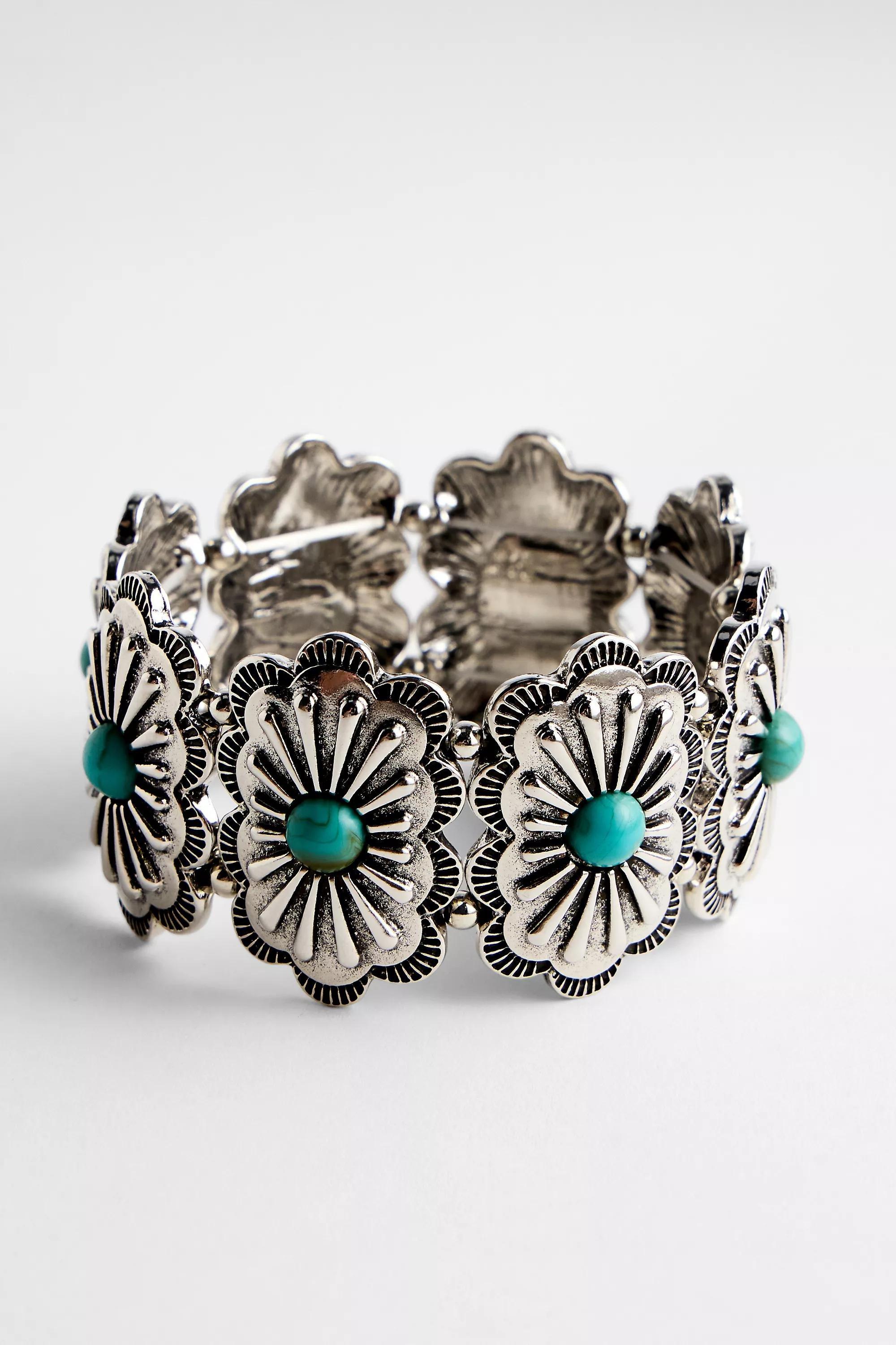 تسوق Silver Silence + Noise Turquoiseuoise Stretch Bangle Urban ...