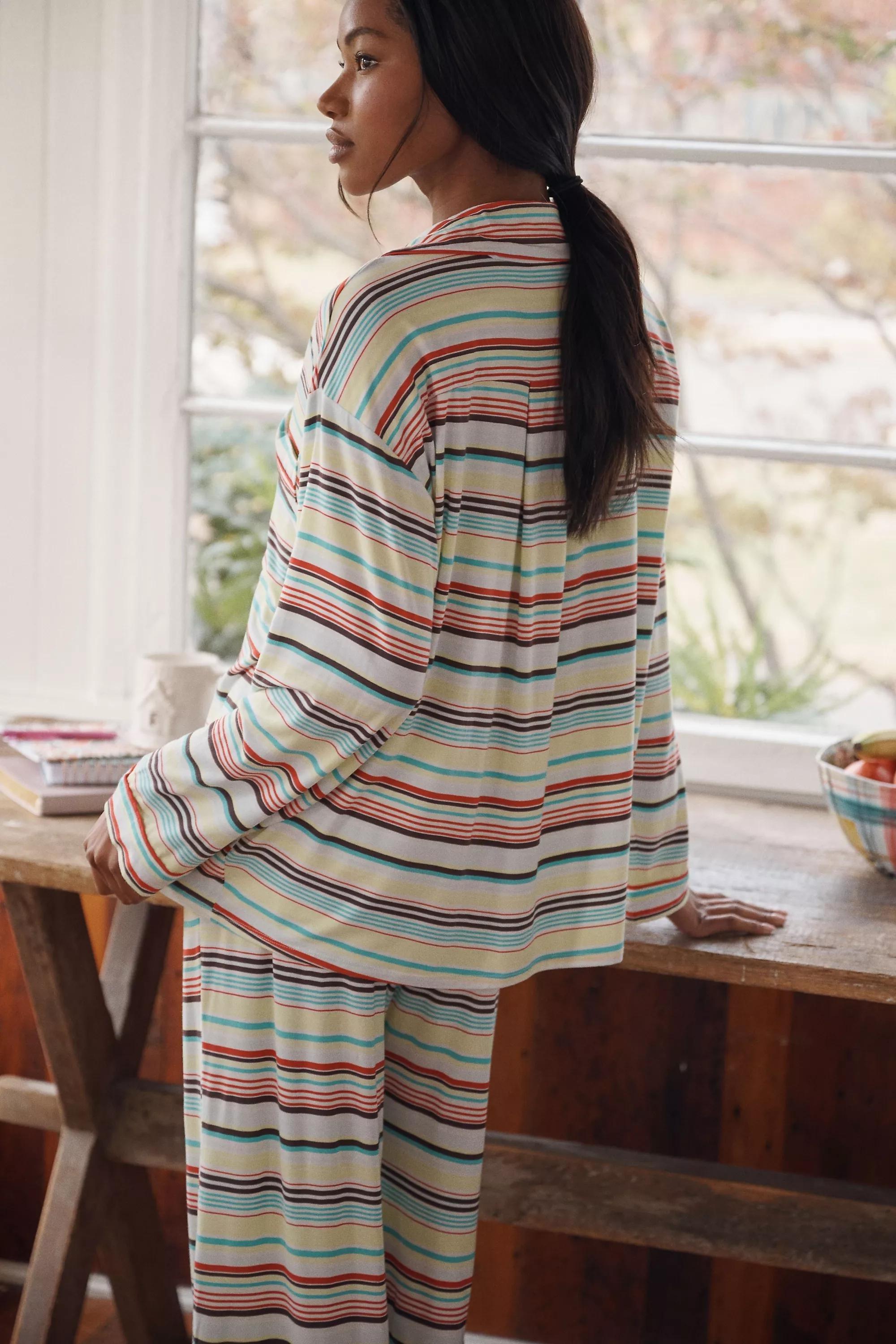 Anthropologie The Briar Piped Long-Sleeve Pyjamas Shirt, Multicolour ...