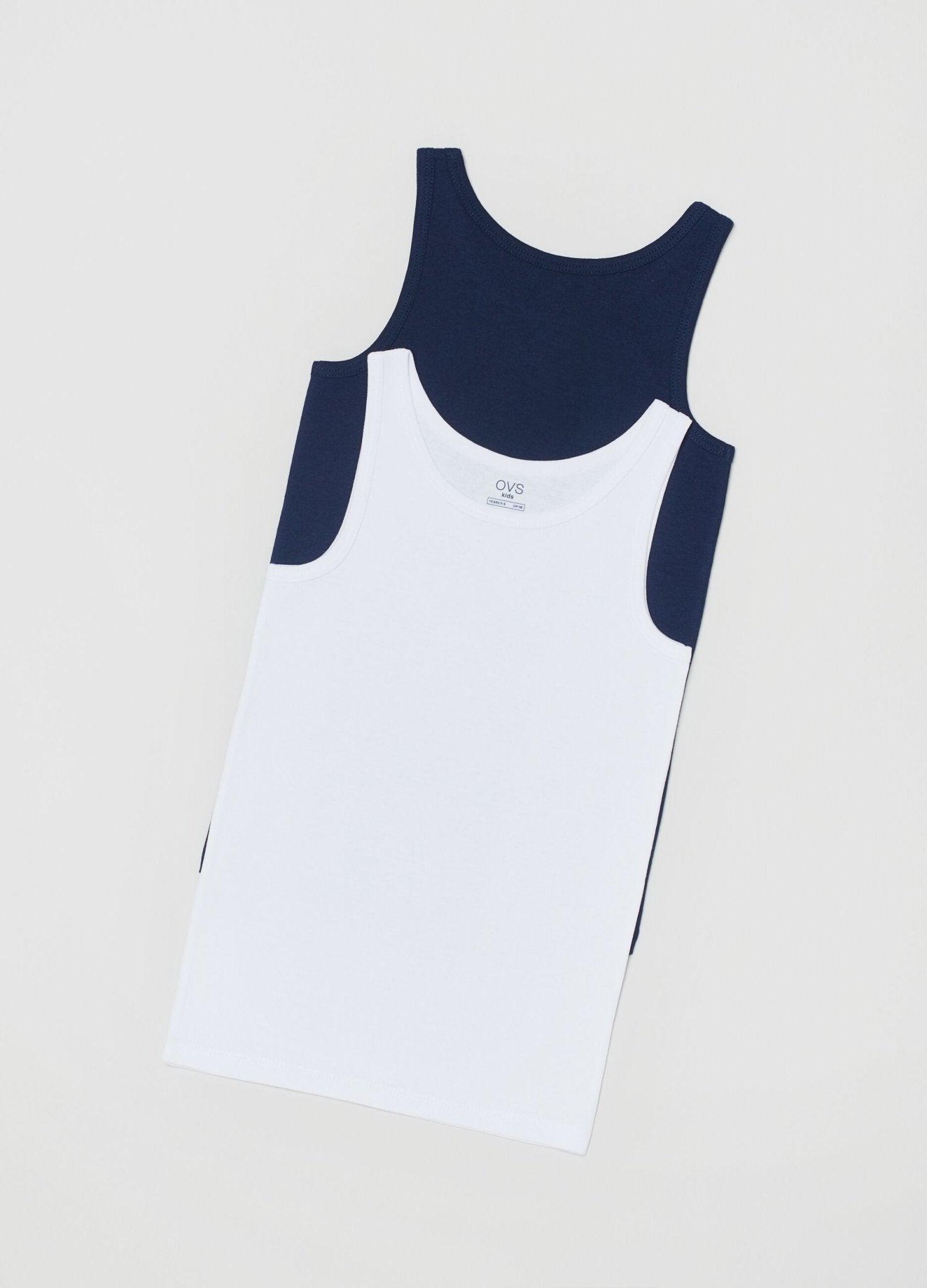 تسوق White Ovs Set Of Two Racer Back Vests With Round Neck OVS | أزاديا ...